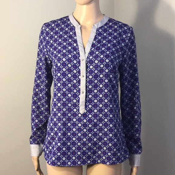 Banana Republic | Tops | Banana Republic Longsleeve Blue Gray Top ...